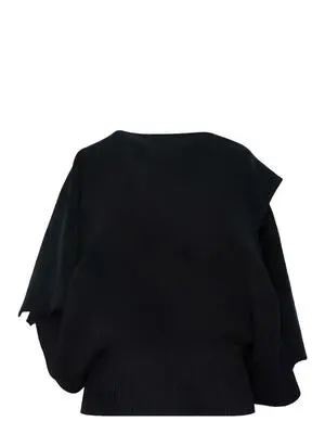 CFCL Pottery Crease Asymmetric Ribbed-hem Sweater - Black