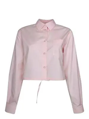 Marni Long-sleeve Cropped Shirt - Pink