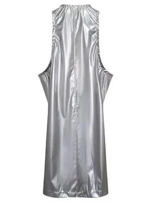 Comme Des Garçons Metallic Sleeveless Mini Dress - Silver