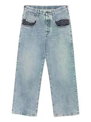 MAISON MARGIELA Paisley-print Insert Jeans - Blue