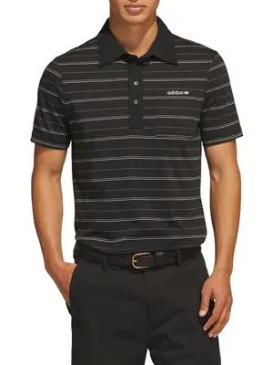 Adidas Originals Stripe Polo - Black
