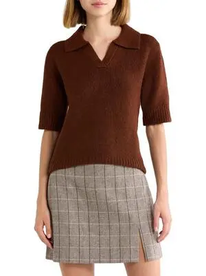 WAYF Shiloh Polo Sweater