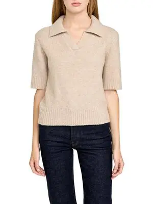 WAYF Shiloh Polo Sweater - Dove