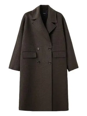 Mango Picarol Wool Blend Coat - Chocolate
