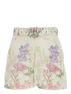 Charo Ruiz Ibiza Charo Ruiz Women 'Pansy' Multicolored Shorts With Waistband And All-Over Floral Print In Cotton For Women Multicolor