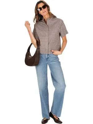 DUFFIELD LANE Avalon Top - Brown Check