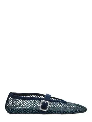 Alaïa Mesh Ballet Flats With Crystals - Blue