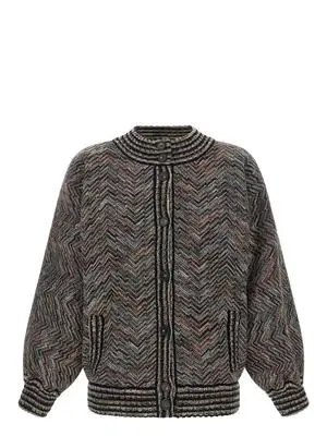 Missoni Chevron Knit Bomber Jacket - Multi