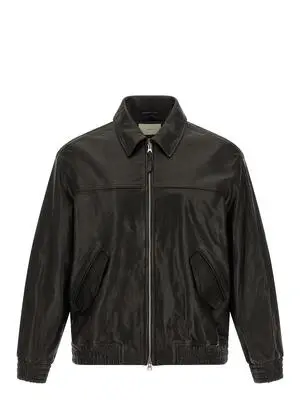 DUNST Leather Blouson - Black