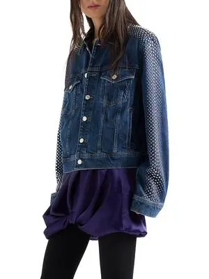 7 For All Mankind Adi Studded Trucker Jacket - Revolt