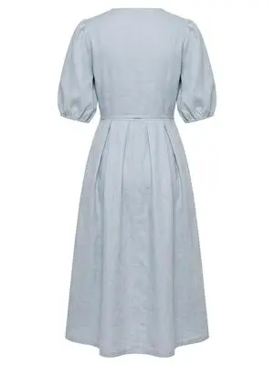 LEMUSE Bonnie Linen Dress Light - Blue