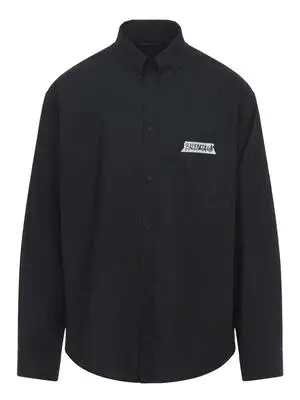 Balenciaga Ls Large Fit Shirt - Black
