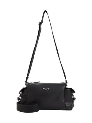 Prada Leather Bandoliera Bag - Black