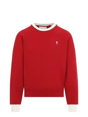 AMI Paris Bicolor Sweatshirt - Red