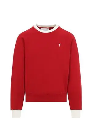 AMI Paris Bicolor Sweatshirt - Red