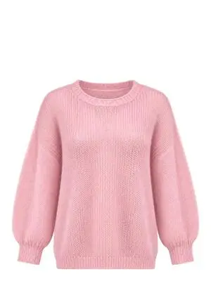 LUELLA FASHION Plockton Mohair Blend Balloon Sleeve Jumper Pale - Pink