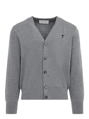 AMI Paris Ami Adc Cardigan Men Gray