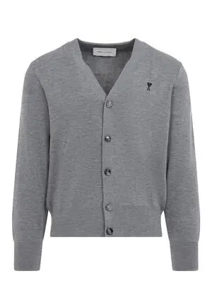 AMI Paris Adc Cardigan - Gray