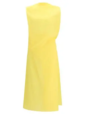 Jacquemus Drapped Midi Dress - Yellow