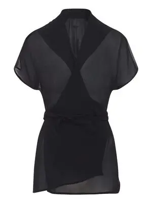 Rick Owens Wrap Ss Top - Black
