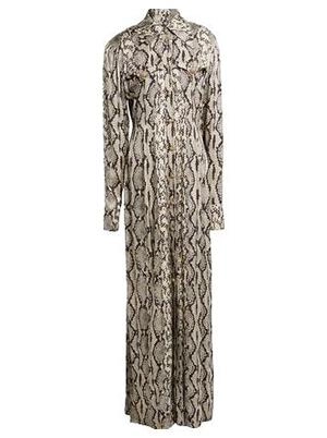 Balmain Maxi Dress Size Viscose - Grey
