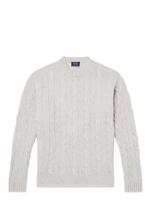 William Lockie Cable-knit Wool Sweater - Ecru