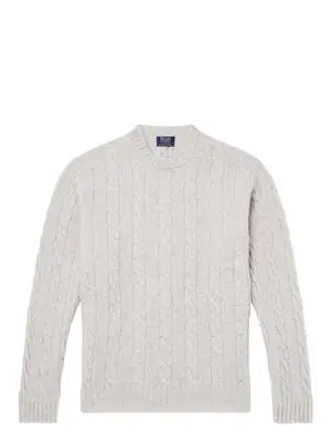 William Lockie Cable-knit Wool Sweater - Neutrals