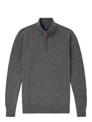 William Lockie Wool Half-zip Sweater - Gray