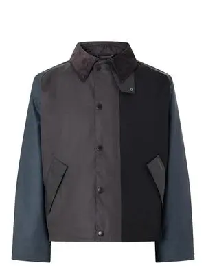 Barbour Barbour - Bedale Corduroy-Trimmed Waxed Cotton Jacket - Men - Blue - UK/US 36 Blue