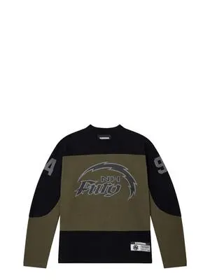 NEIGHBORHOOD Hockey Logo-appliqué Paneled Cotton-jersey T-shirt - Green