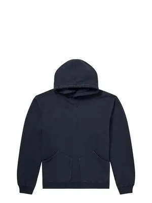 A.PRESSE Cotton-jersey Hoodie - Navy