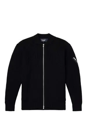 Comme Des Garçons Wool Zip-up Cardigan - Black