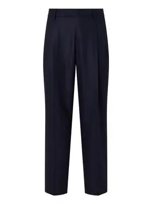 Gabriela Hearst Arthur Tapered Wool And Cashmere-blend Flannel Suit Trousers - Blue