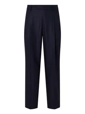 Gabriela Hearst Arthur Tapered Wool And Cashmere-blend Flannel Suit Trousers - Navy