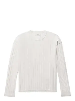 MFPEN Ribbed Cotton-jersey T-shirt - Neutrals