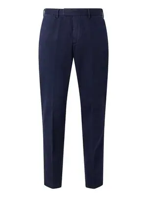 Thom Sweeney Straight-leg Cotton-twill Trousers - Navy