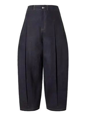 SAGE NATION SAGE NATION - Barrel-Leg Pleated Jeans - Men - Blue - M
