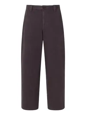 CORRIDOR Wide-leg Cotton-twill Trousers - Brown