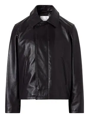 SAGE NATION Glossed-leather Jacket - Black