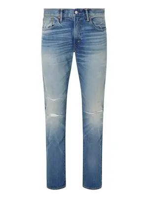 Ralph Lauren Distressed Slim-fit Jeans - Blue
