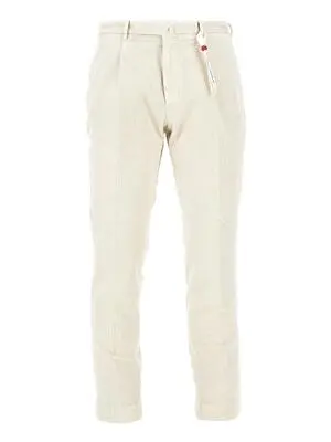 SANTANIELLO Corduroy 'arechi' Trousers - Beige