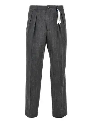 SANTANIELLO Mirò Rima Wool Pants - Grey