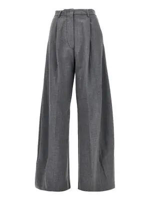 THE LATEST Billie' Wide-leg Wool-blend Pants - Grey
