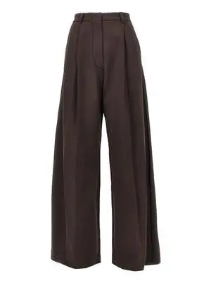 THE LATEST Billie' Wide-leg Wool-blend Pants - Brown