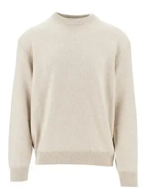 Jacquemus Merino Wool Weater With Logo Intaria - Beige