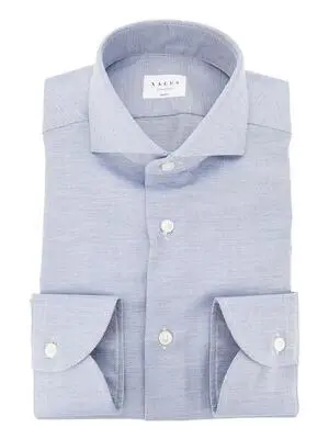 XACUS Cotton Tailor Fit 'travel' Shirt - Blue