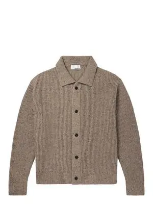 SAGE NATION SAGE NATION - Wiral Ribbed-Knit Wool Cardigan - Men - Neutrals - XS Neutrals