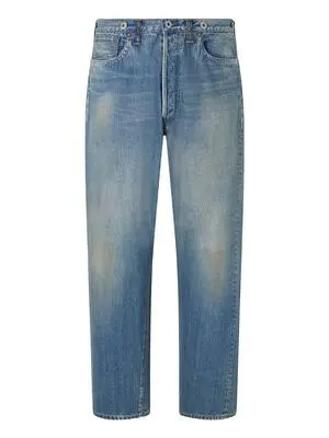 A.PRESSE Tapered Distressed Jeans - Blue