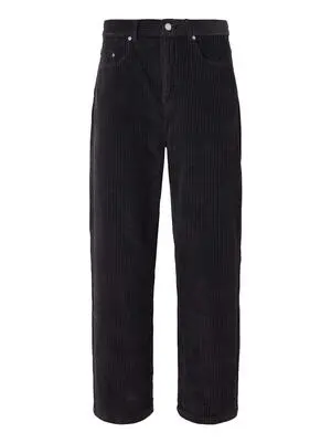 MFPEN Straight-leg Cotton-corduroy Trousers - Black