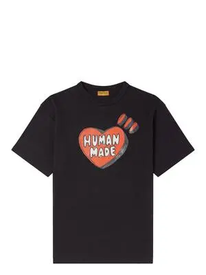HUMAN MADE Printed Cotton-jersey T-shirt - Black